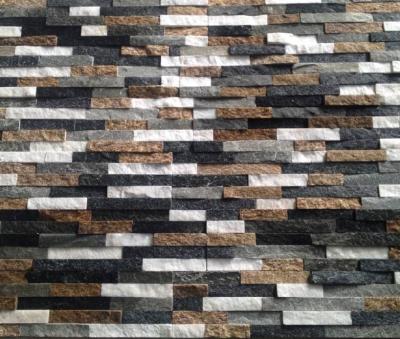 China Multicolor Natural Stone Wall Panel,Real Thin Stone Veneer,Indoor/Outdoor Stacked Stone Cladding for sale