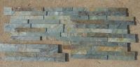 China Green Mixed Rusty Slate Thin Stone Veneer,Split Face Slate Z Stone Cladding,Outdoor Stone Panel for sale