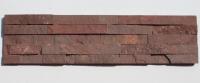 China Purple Sandstone Thin Stone Veneer 600x150mm Natural Stacked Stone Cladding for Outdoor Wall for sale
