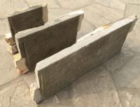 China Yellow Slate Cemented Stacked Stone Panel 600x150mm Outdoor Wall Cladding for sale