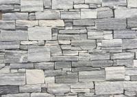 China Cloudy Grey Granite Z Stone Cladding with Steel Wire Back 600x150mm Natural Culture Stone Panel for sale