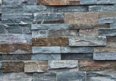 China Rough Green Slate Stone Panel 600x150mm Natural Z Stone Cladding Wall Veneer for sale