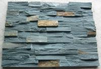 China Rough Green Slate Stone Panel 600x150mm Natural Z Stone Cladding Wall Veneer for sale