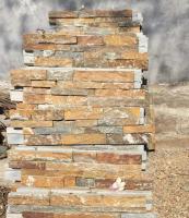 China Rustic Multicolor Quartzite Culture Stone Panel 600x150mm Outdoor Wall Cladding for sale