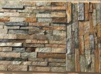 China Rustic Quartzite Stacked Stone Veneer 600x150mm Natural Wall Cladding for Outdoor Use for sale