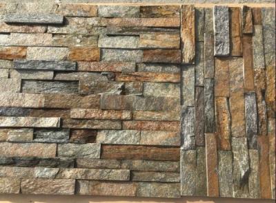 China Rustic Quartzite Stacked Stone Veneer 600x150mm Natural Wall Cladding for Outdoor Use for sale