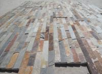 China Oyster Groove Slate Culture Stone Ledgestone 600x150mm Natural Split Wall Cladding for sale