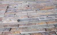 China Oyster Groove Slate Culture Stone Ledgestone 600x150mm Natural Split Wall Cladding for sale