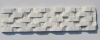 China Snow White Quartzite Mushroom Face Stone Cladding 600x150mm Natural Stone Veneer for sale