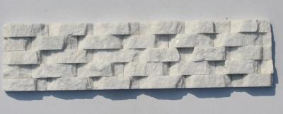 China Snow White Quartzite Mushroom Face Stone Cladding 600x150mm Natural Stone Veneer for sale