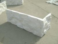 China Snow White Quartzite Mushroom Face Stone Cladding 600x150mm Natural Stone Veneer for sale