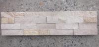 China Beige Sandstone Ledgestone 600x150mm Natural Split Stone Veneer for Indoor Outdoor Wall Cladding for sale