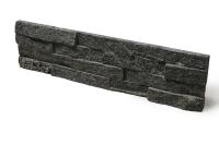 China Dark Grey Granite Stone Veneer 600x150mm Rough Face Stacked Stone Wall Panel for Indoor Outdoor for sale
