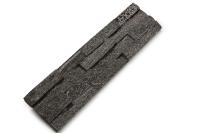 China Dark Grey Granite Stone Veneer 600x150mm Rough Face Stacked Stone Wall Panel for Indoor Outdoor for sale