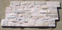 China Pink Quartzite S Cut Ledgestone Stone Cladding Panel 180x350mm for Indoor Outdoor Wall for sale