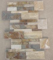 China Oyster Mixed Rusty Color S Clad Stacked Stone,Split Face Slate S Clad Stone Cladding,Thin Stone Veneer for sale