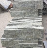 China Green Quartzite S Cut Stone Cladding Panel 180x350mm for Indoor Outdoor Wall for sale