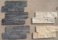 China Green Quartzite S Cut Stone Cladding Panel 180x350mm for Indoor Outdoor Wall for sale