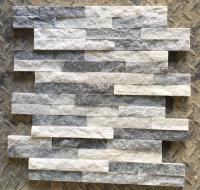 China Cloudy Grey Quartzite Z Clad Stone Cladding 600x150mm Natural Split Thin Stone Veneer for sale