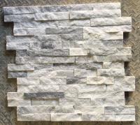China Cloudy Grey Quartzite Z Clad Stone Cladding 600x150mm Natural Split Thin Stone Veneer for sale
