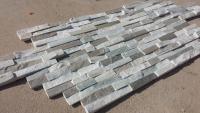China Mountain Blue Quartzite Stacked Stone Panel 600x150mm Natural Split Face Cladding for sale