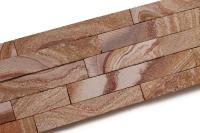 China Yellow Wooden Sawn-Cut Face Sandstone Stacked Stone 600x150mm Indoor Ledger Panels for sale