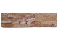 China Yellow Wooden Sawn-Cut Face Sandstone Stacked Stone 600x150mm Indoor Ledger Panels for sale