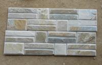 China Oyster Split Face Slate Ledger Panels Beveled Edges 600x150mm Natural Stone Veneer for sale