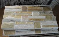 China Oyster Split Face Slate Ledger Panels Beveled Edges 600x150mm Natural Stone Veneer for sale