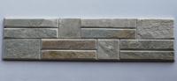 China Oyster Split Face Slate Ledger Panels Beveled Edges 600x150mm Natural Stone Veneer for sale