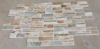China Oyster Split Face Slate Ledger Panels Beveled Edges 600x150mm Natural Stone Veneer for sale