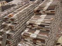China Rusty Slate Mixed White Quartzite Stacked Stone Cladding 600x150mm Natural Split for sale