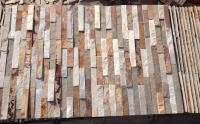 China Rusty Slate Mixed White Quartzite Stacked Stone Cladding 600x150mm Natural Split for sale