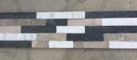 China Mixed Colors Quartzite Stone Cladding Indoor Thin Stone Veneer 600x150mm for sale