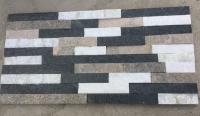 China Mixed Colors Quartzite Stone Cladding Indoor Thin Stone Veneer 600x150mm for sale