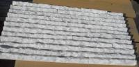 China Snow White Quartzite Mountain Face Stone Cladding 600x150mm Outdoor Stacked Stone Veneer for sale