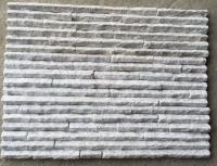 China Snow White Quartzite Mountain Face Stone Cladding 600x150mm Outdoor Stacked Stone Veneer for sale