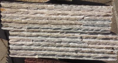 China Oyster Mountain Face Slate Stacked Stone Panel 600x150mm Outdoor Wall Cladding for sale