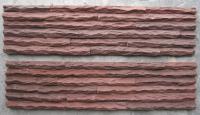 China Purple Mountain Face Sandstone Stacked Stone Ledger Panel 600x150mm Outdoor Wall Cladding for sale