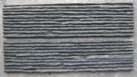 China Black Mountain Face Quartzite Culture Stone 600x150mm Outdoor Wall Cladding for sale