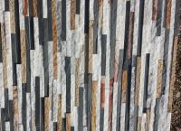 China White Quartzite Mixed Yellow Wood Sandstone Stone Veneer Multicolor Waterfall Ledger Panels 600x150mm for sale