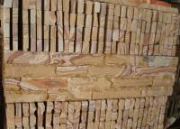 China Yellow Sandstone Mushroom Face Stacked Stone Panel 600x150mm Outdoor Wall Cladding for sale