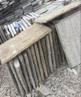 China Yellow Granite Wall Caps Natural Pillar Caps 55x55x4-5cm Outdoor Stone for sale