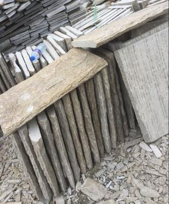 China Yellow Granite Wall Caps Natural Pillar Caps 55x55x4-5cm Outdoor Stone for sale
