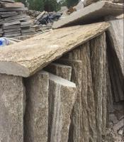 China Yellow Granite Wall Caps Natural Pillar Caps 55x55x4-5cm Outdoor Stone for sale