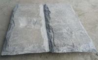 China Blue Quartzite Wall Caps Natural Stone Pillar Caps 55x55x4-5cm Outdoor Column Top for sale