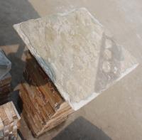 China Oyster Slate Wall Caps Natural Wall Top Stone Column Caps Pillar Caps 55x55x4-5cm for sale