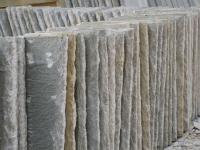 China Oyster Slate Wall Caps Natural Wall Top Stone Column Caps Pillar Caps 55x55x4-5cm for sale