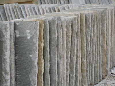 China Oyster Slate Wall Caps Natural Wall Top Stone Column Caps Pillar Caps 55x55x4-5cm for sale