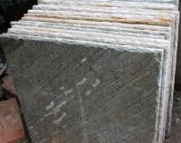 China Oyster Slate Wall Caps Natural Wall Top Stone Column Caps Pillar Caps 55x55x4-5cm for sale
